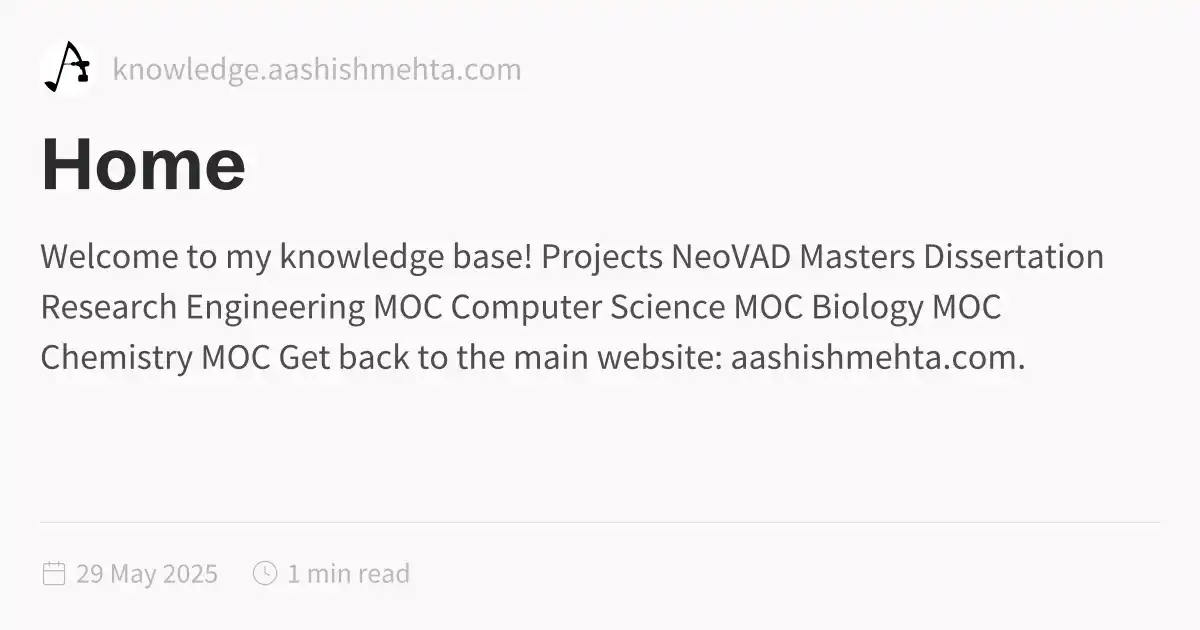 Home [knowledge.aashishmehta.com]